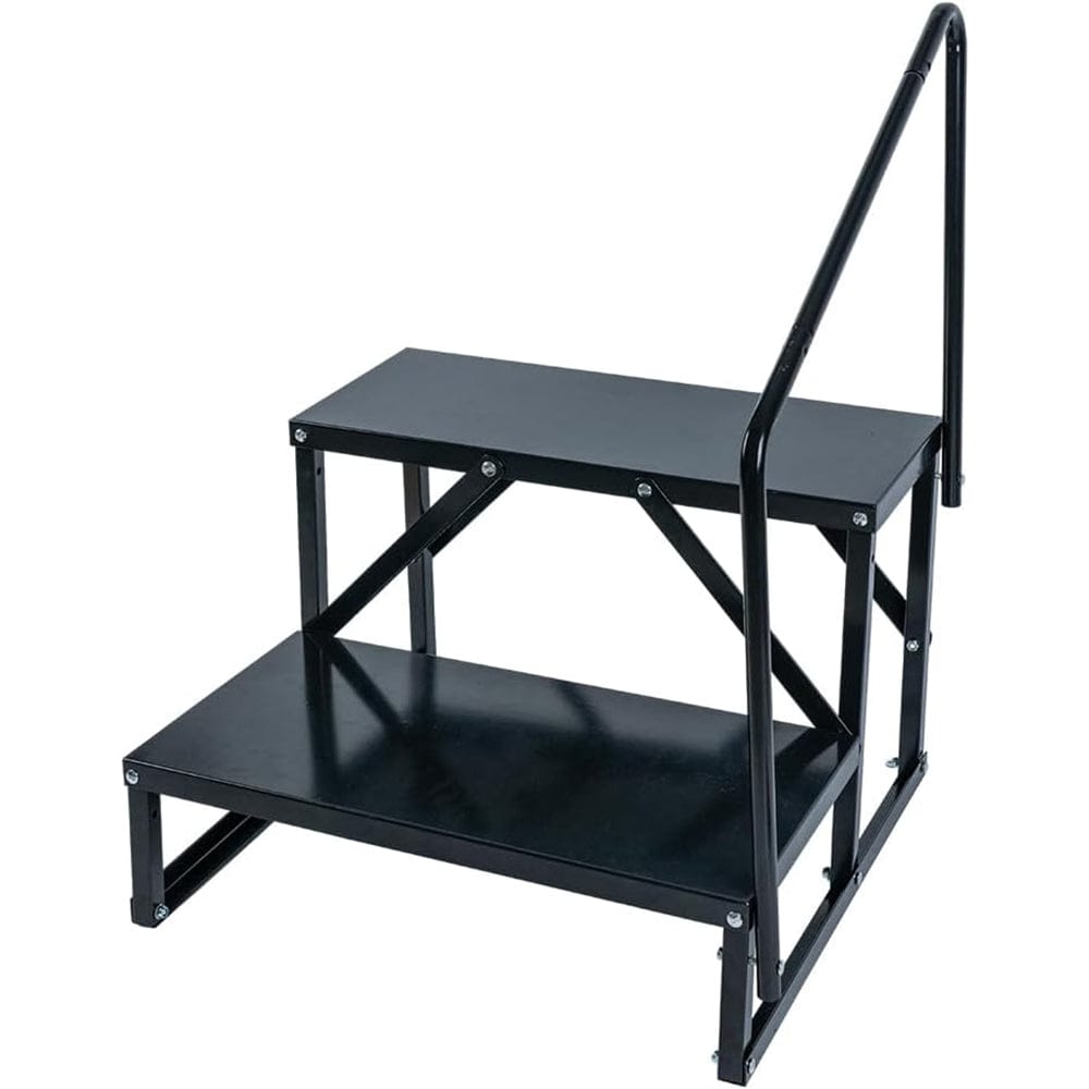 2 Step Stairs w/ Handrail, 300 Lb. Capacity — Holzoffer