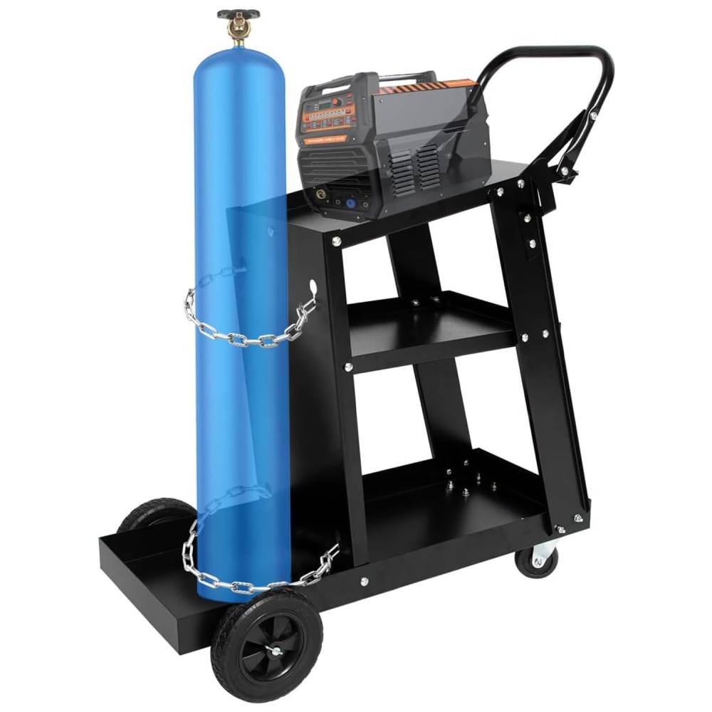 3-Tier Welding Cart w/ Wheels, 400 Lbs Load Capacity — Holzoffer