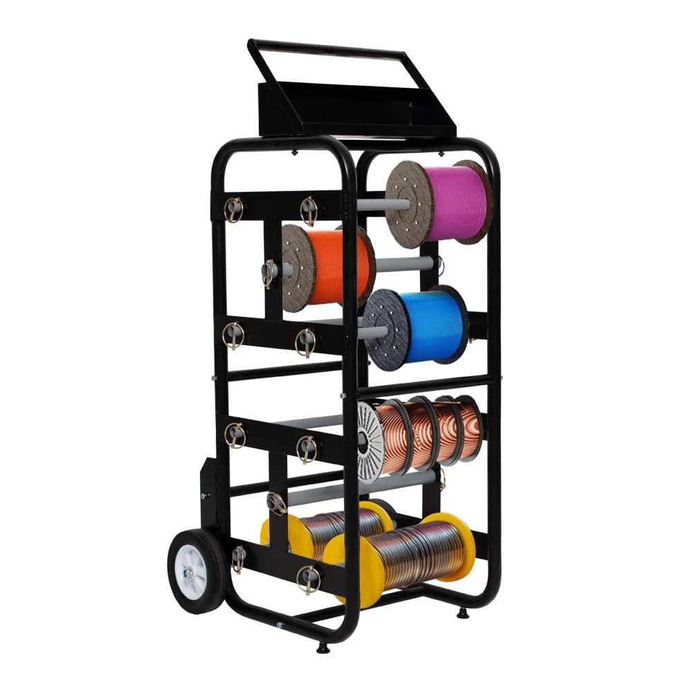 Wire Spool Cart w/ Storage Tray & Wheels — Holzoffer