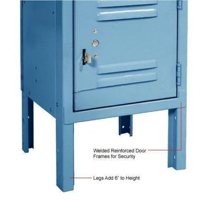 16-Person Box Locker 69"W x 18"D x 78"H, Steel Storage with Coat Rod ...