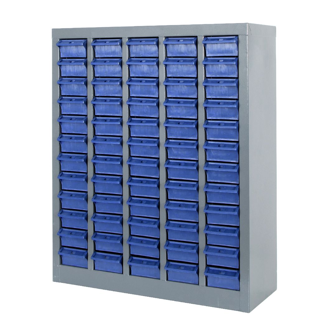 60 Bin Drawer Storage Cabinet, 23.3"W x 8.5"D x 28.3"H, Steel Parts Or ...